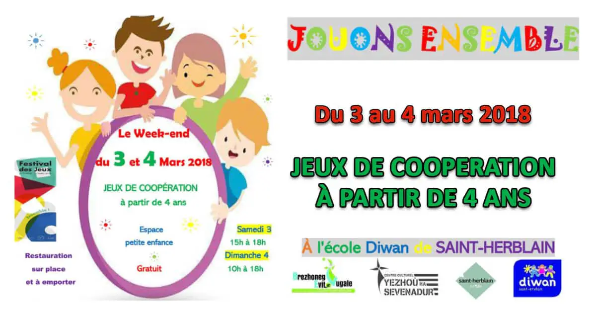 Jouons Ensemble - Festival Des Jeux Sant-Ervlan 2018 | Saint Herblain ...