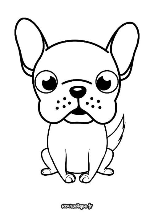 Coloriage chien - Dessin chien a imprimer - 5